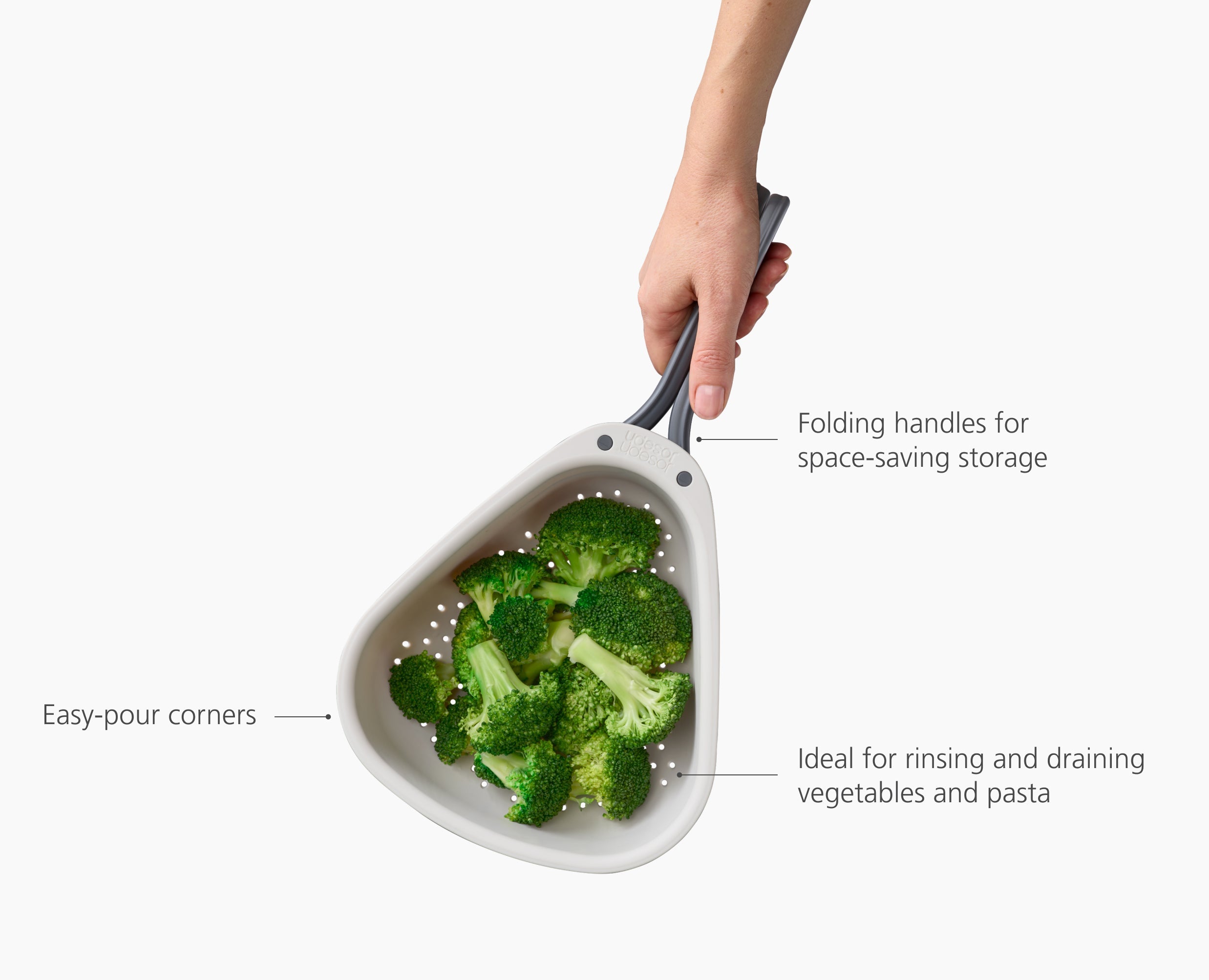 Large Colander with Folding Handles | Joseph Joseph UK