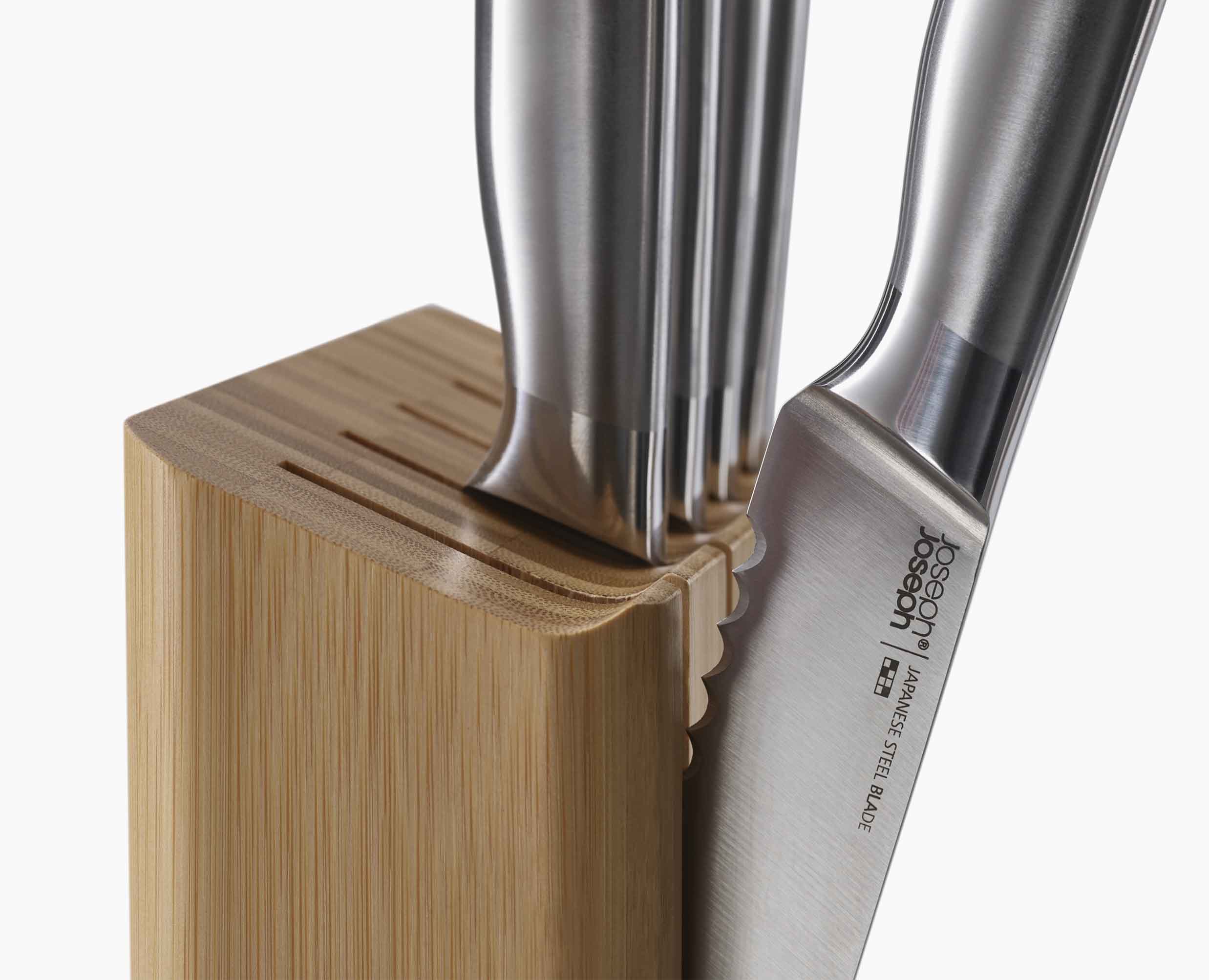 5-Piece Bamboo Knife Block Set | Joseph Joseph UK