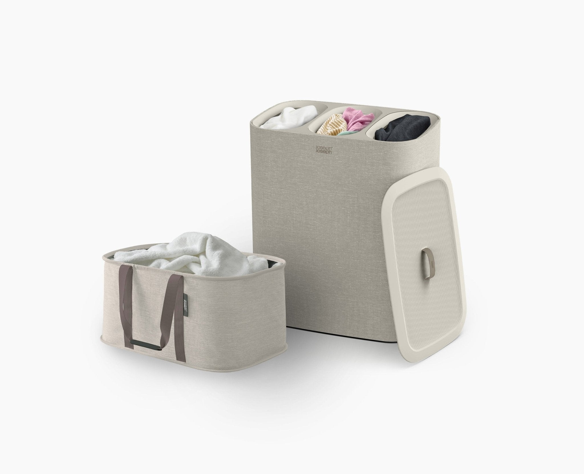 Ecru Laundry Basket Set (90L & 35L) | Joseph Joseph UK