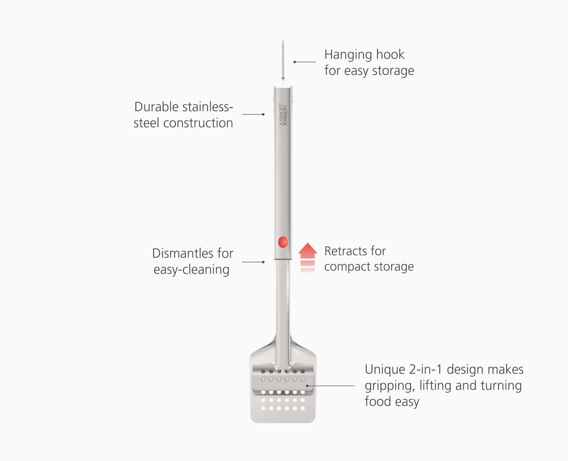 2-in-1 Retractable Spatula & Tongs | Joseph Joseph UK