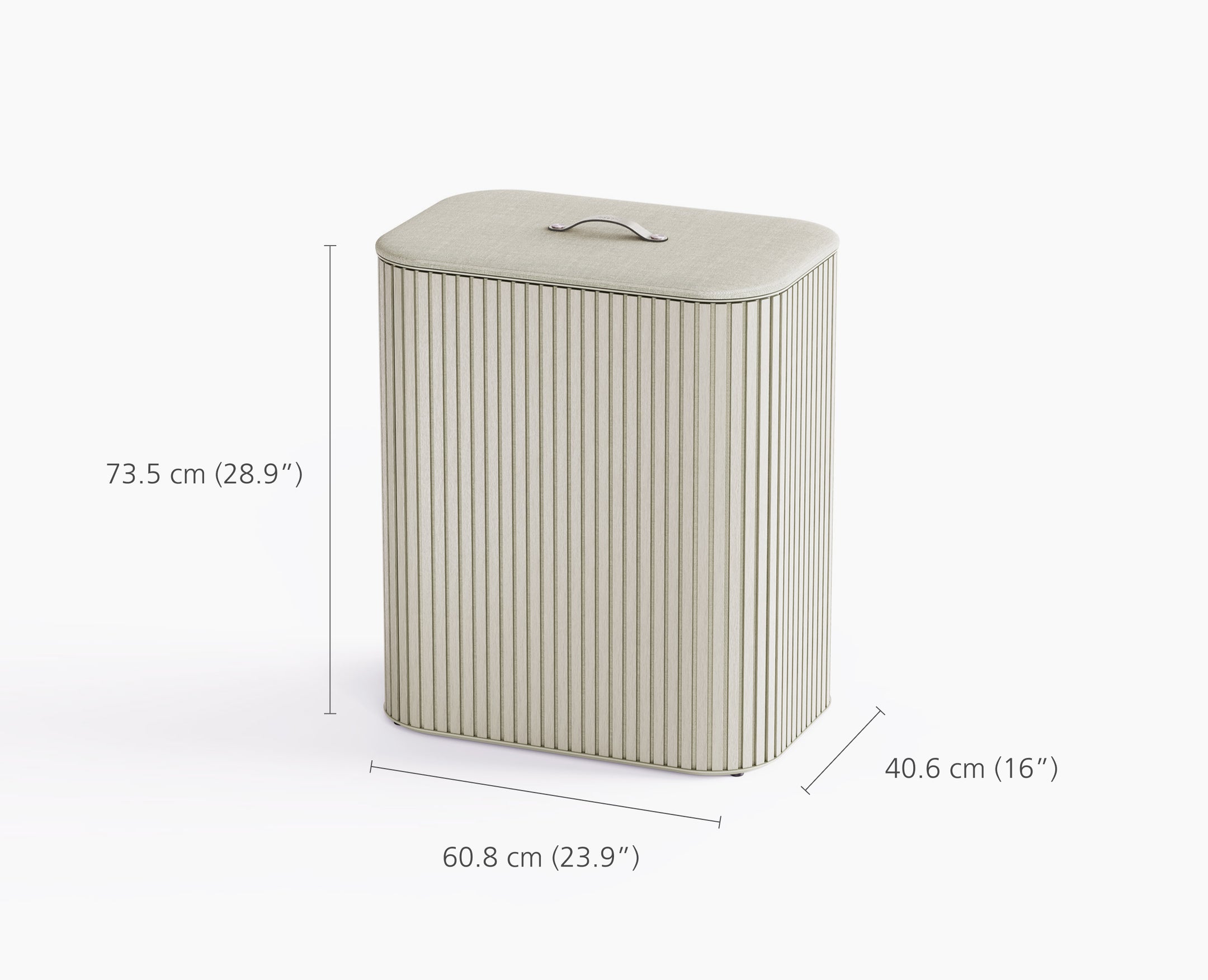 Luxury Triple Laundry Basket 90L in Ecru | Joseph Joseph UK