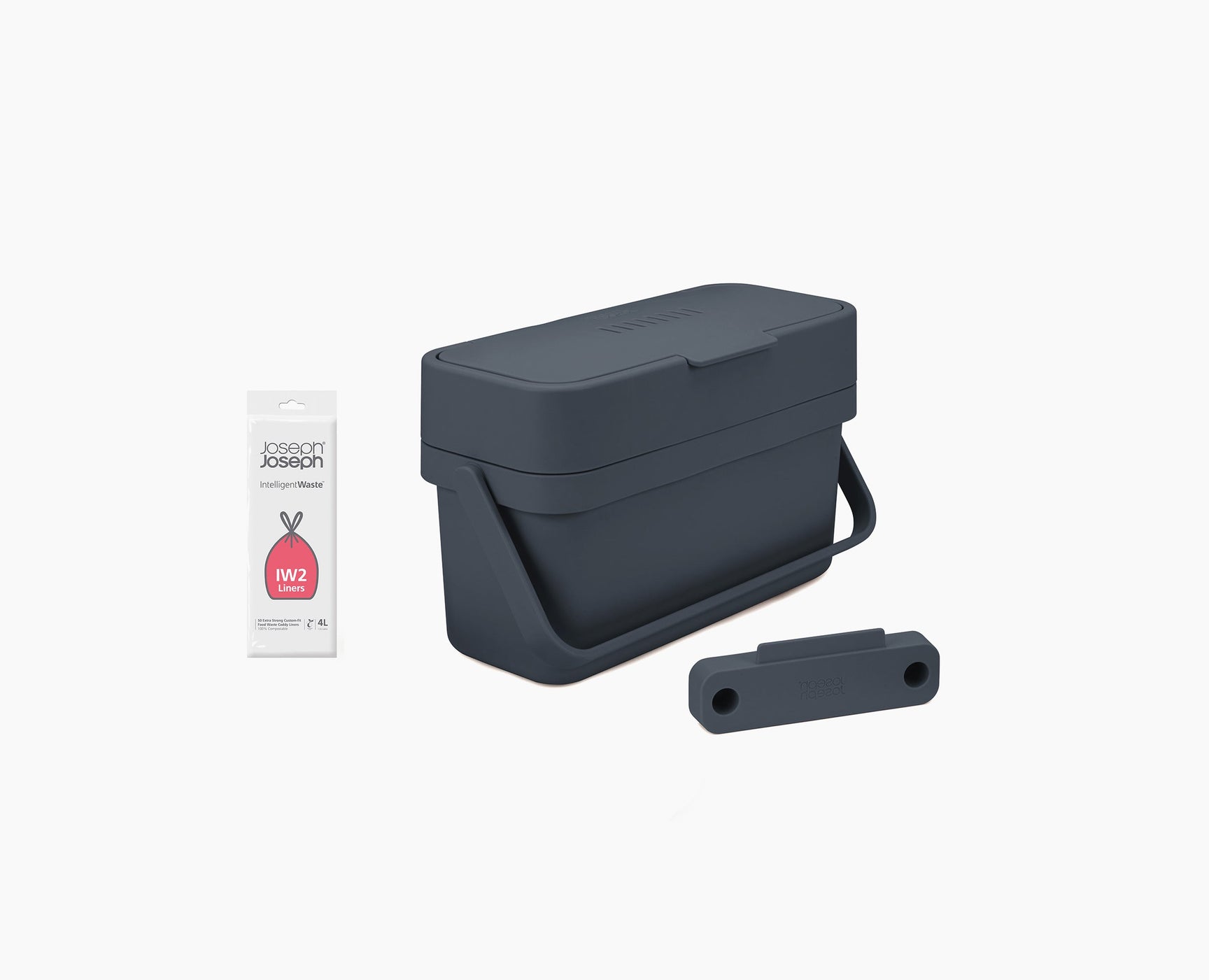 4L Compact Grey Food Waste Bin Set | Joseph Joseph UK