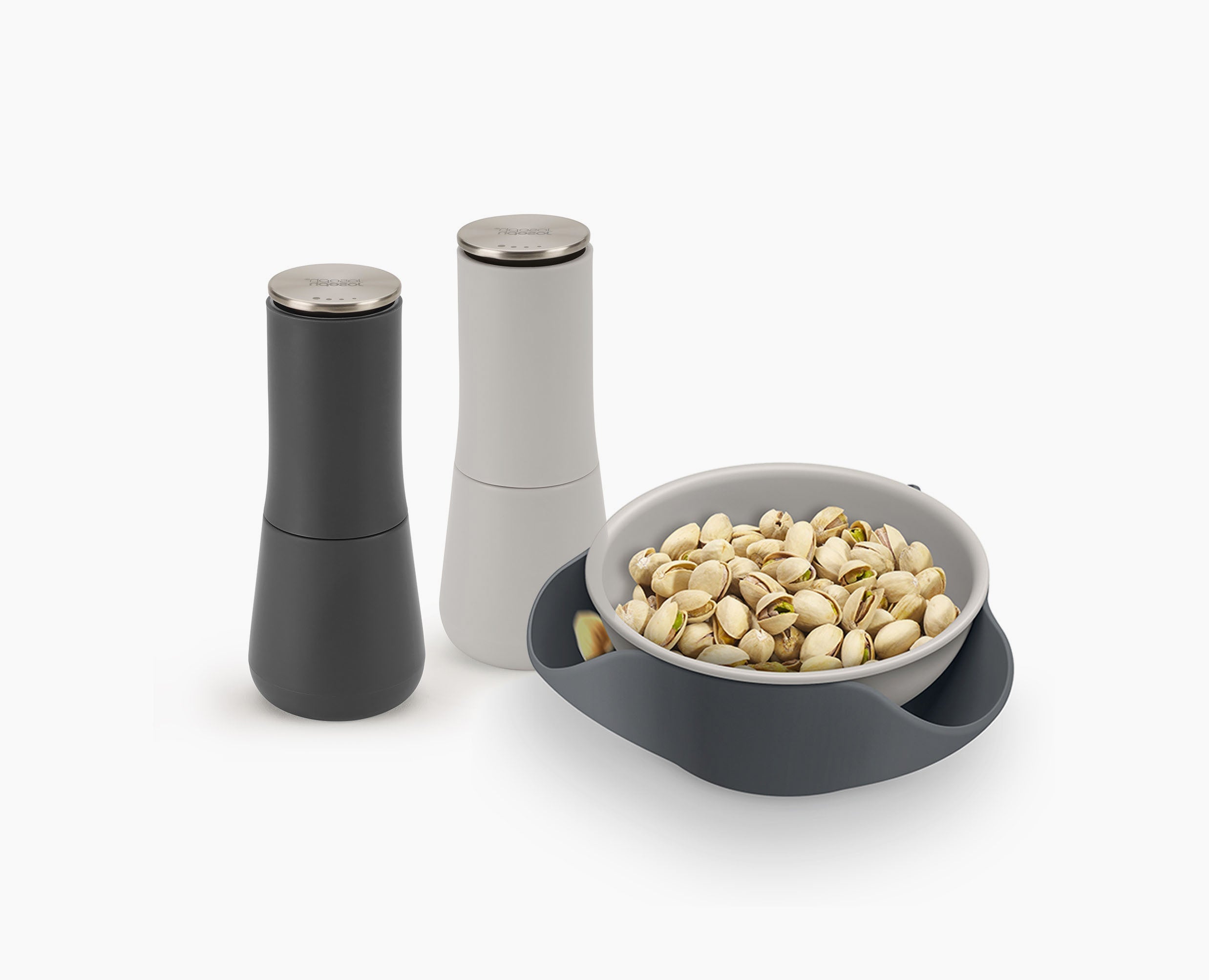 Salt Mill, Pepper Mill & Serving Bowl Set | Joseph Joseph UK