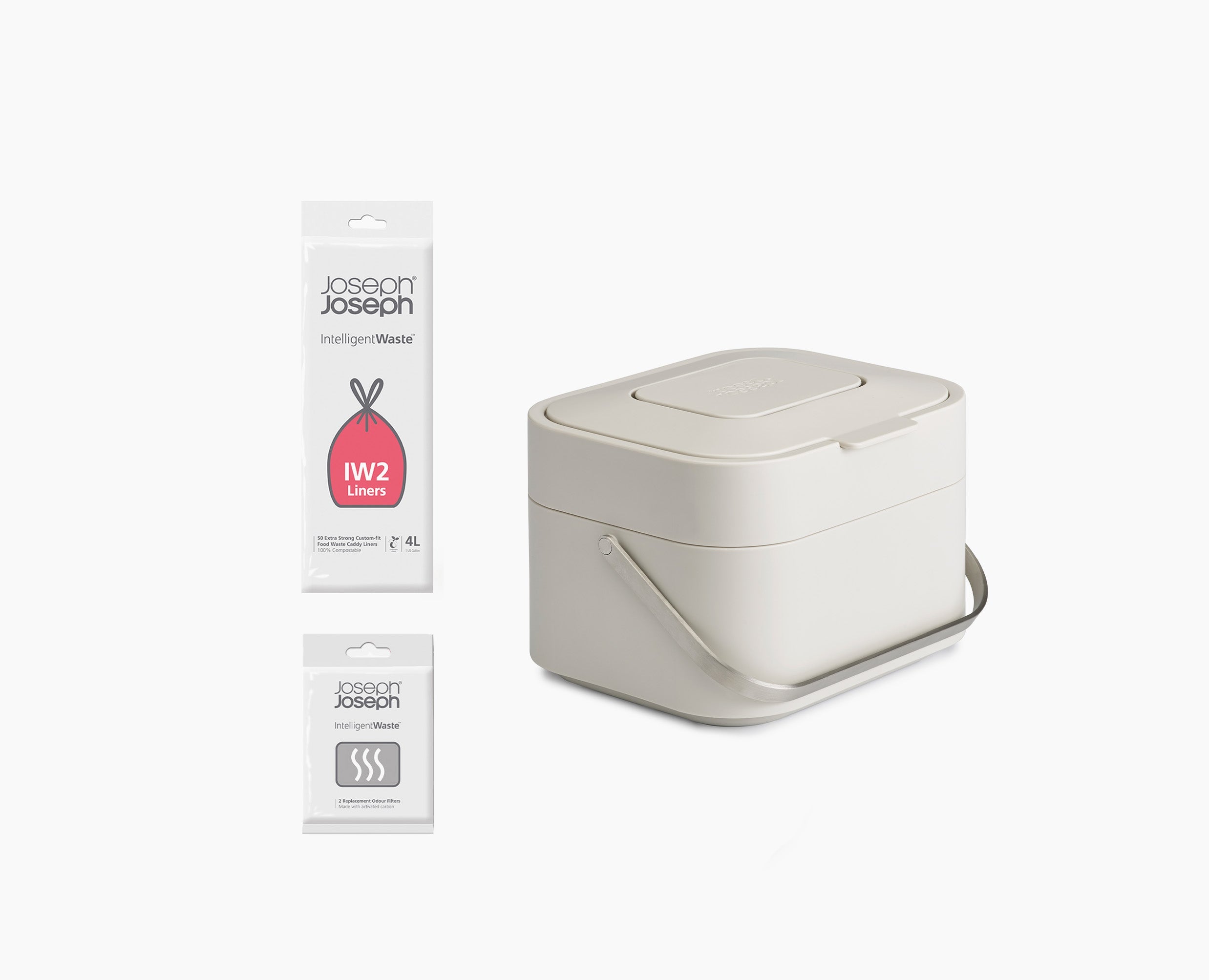 4L Food Waste Caddy Set | Joseph Joseph UK