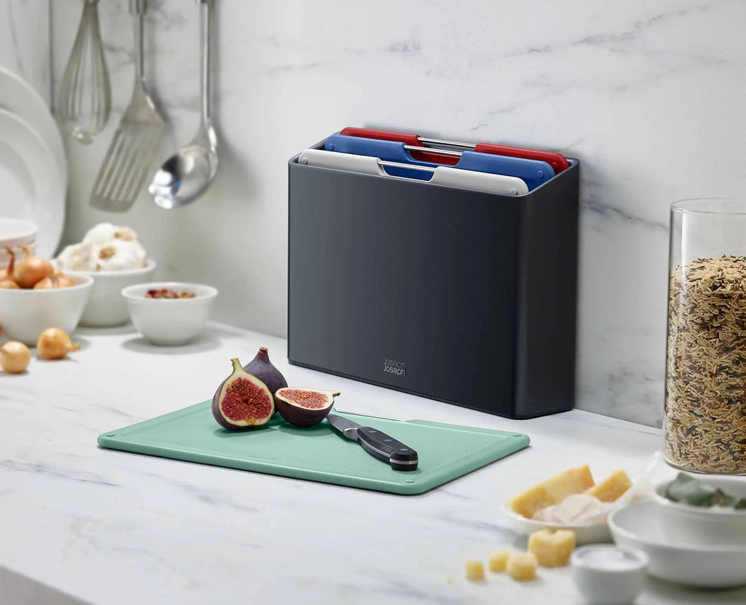 4-piece Chopping Board Set - Coast Grey | Joseph Joseph UK