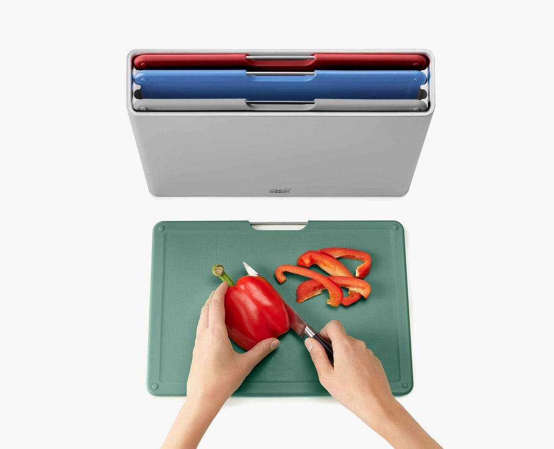 4-piece Chopping Board Set - Coast Silver | Joseph Joseph UK