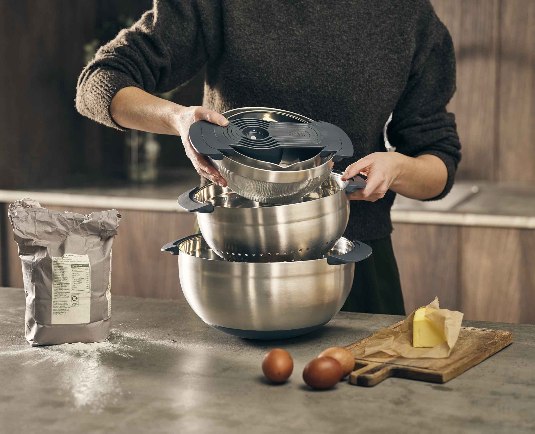 Nest™ 9 Steel Food Preparation Set | Joseph Joseph UK