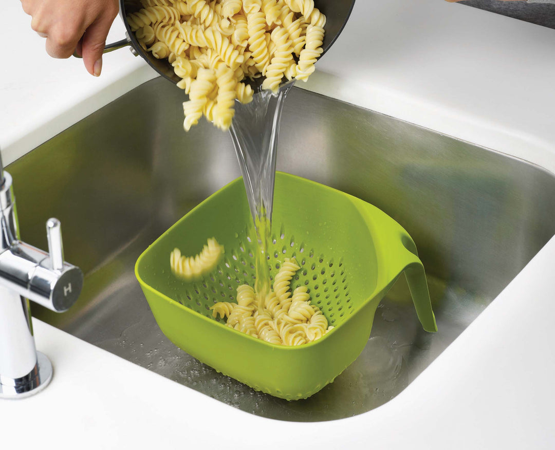 Square Colander - Green | Joseph Joseph UK